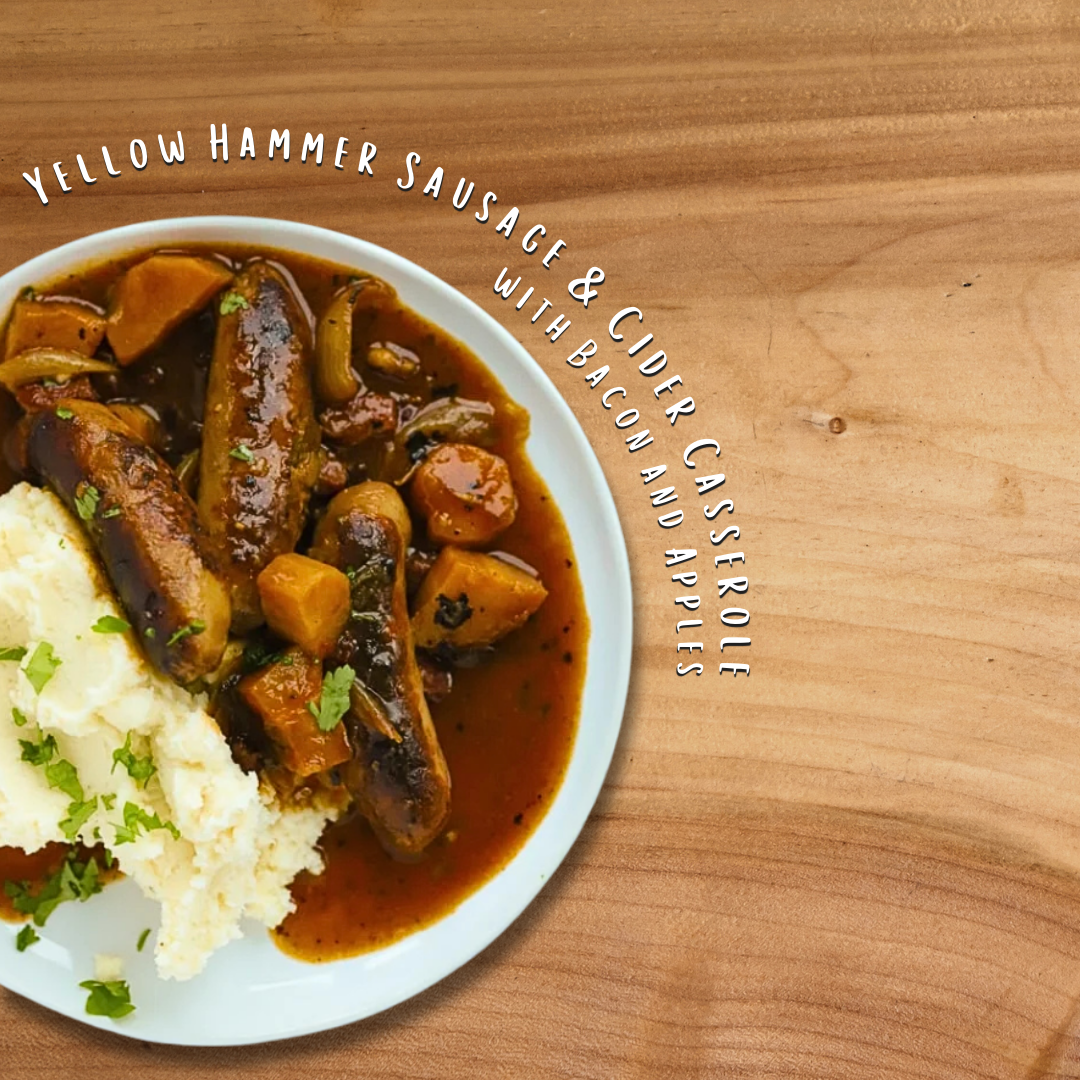Yellow Hammer Sausage & Cider Casserole with Bacon and Apples ...